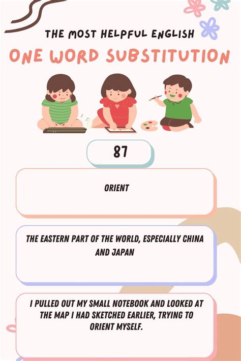 one word substitution english complete list of 100 one word