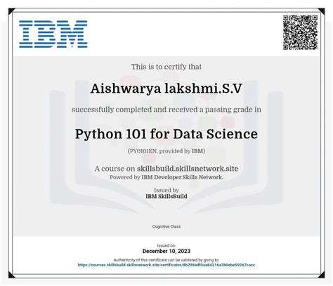 aishwarya lakshmi on linkedin pythonfordatascience ibmskillsbuild ibm