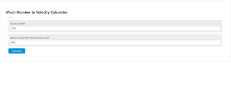 Mach Number To Velocity Calculator Calculator Academy
