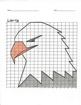 Quadrant 1 Coordinate Graph Mystery Picture Larry The Eagle
