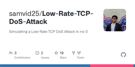 Github Samvid25low Rate Tcp Dos Attack Simulating A Low Rate Tcp