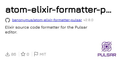 Atom Elixir Formatter Pulsar