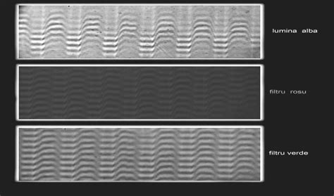 Fringe Pattern For White Red And Green Light Source Obtained For