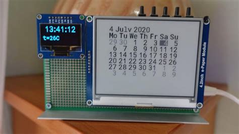 Desk Clock Calendar On Ds3231mz And Arduino With 2 Display Arduino Project Hub