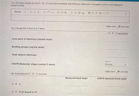 solved 12c are these results for the c 0 c structure