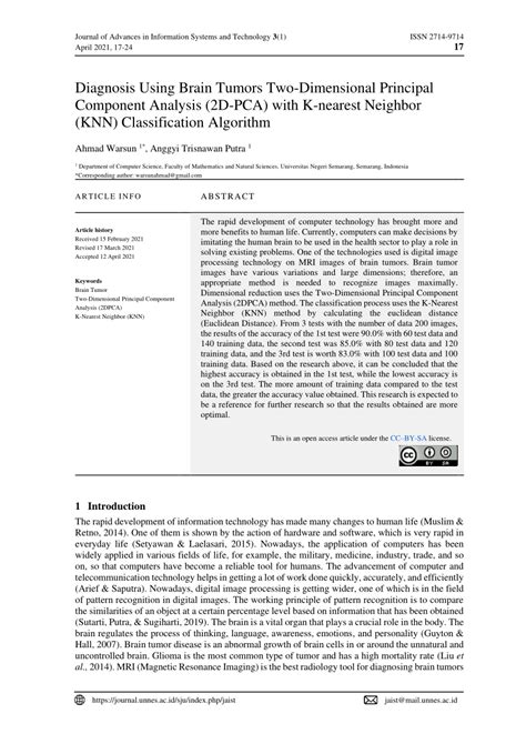 Pdf Diagnosis Using Brain Tumors Two Dimensional Principal Component