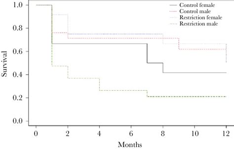 Survival During The First Year According To The Sex And The Treatment Download Scientific