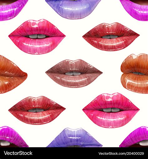 Seamless Pattern Made Of Sexy Lips Royalty Free Vector Image