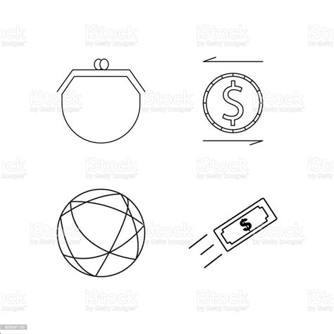 금융 은행 업무와 돈 간단한 선형 아이콘 세트입니다 간단한 개요 아이콘 0명에 대한 스톡 벡터 아트 및 기타 이미지 0명 금융 디자인 Istock