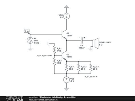 Electronics Lab Design Amplifier CircuitLab