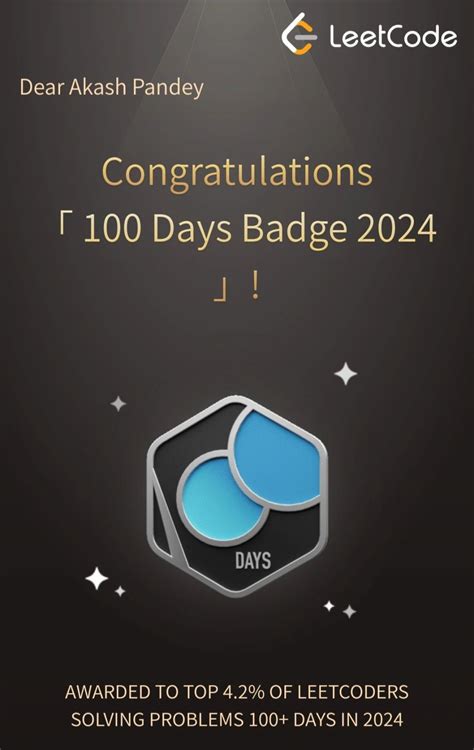 100daysofcode Leetcodemilestone Codingjourney Keepcoding Problemsolving Learningeveryday