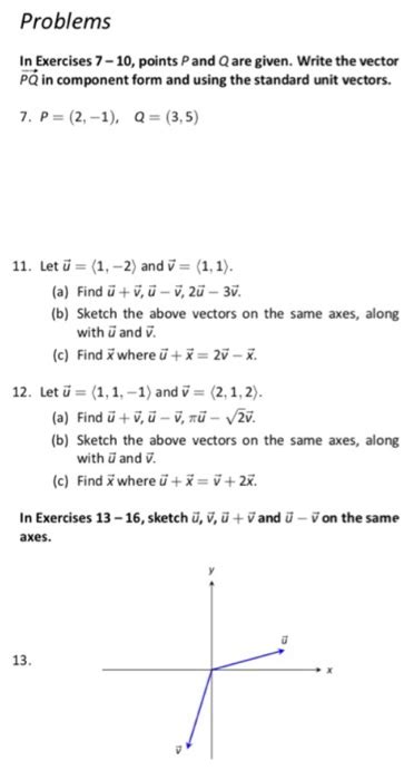 Solved Problems In Exercises 7 10 Points Pand Q Are Given