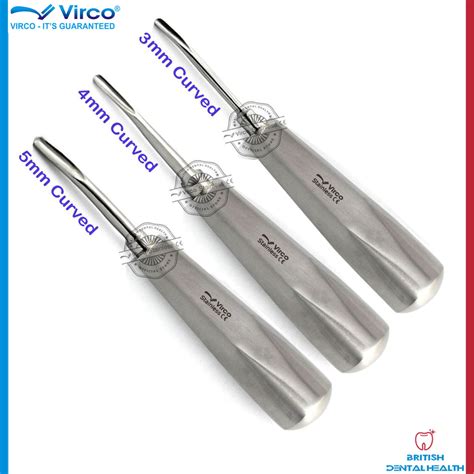 Dental Luxation Instruments Root Elevators Curved Tooth Loosening Ins Virco