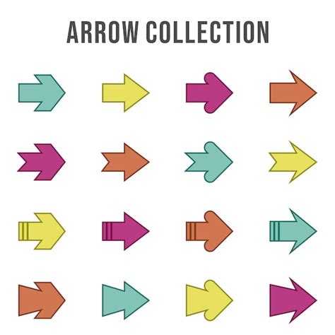 Premium Vector Arrow Icon Template Collection Of Arrow Cursor Shape