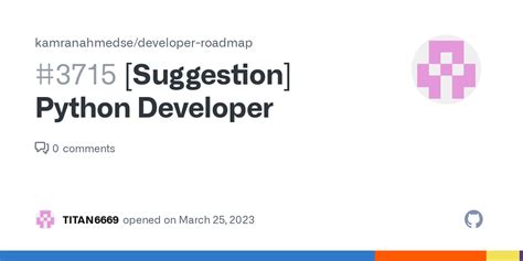 Suggestion Python Developer · Issue 3715 · Kamranahmedsedeveloper