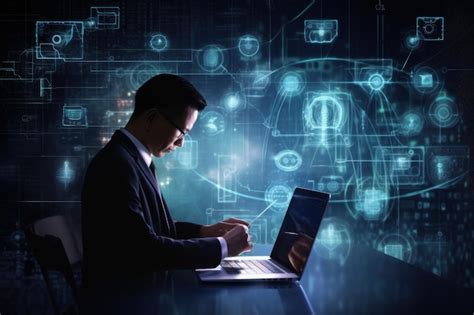 Cyber Security Network Businessman Generate Ai Premium Ai Generated Image