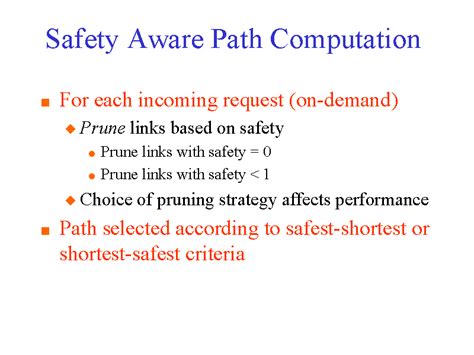 safety aware path computation