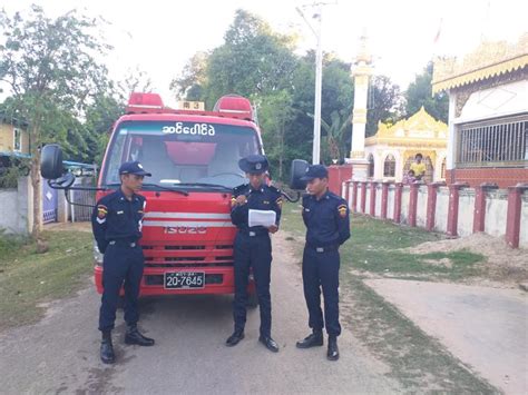 ဆင်ပေါင်ဝဲမြို့နယ် မီးသတ်ဦးစီးဌာနက ပွင့်လင်းရာသီကာလ မီးဘေးအန္တရာယ် ကြိုတင်ကာကွယ်ရေး အသိပညာပေးန