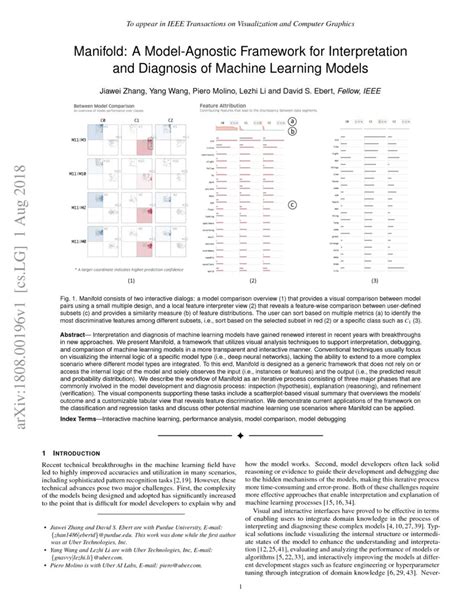 Manifold A Model Agnostic Framework For Interpretation And Diagnosis Of Machine Learning Models