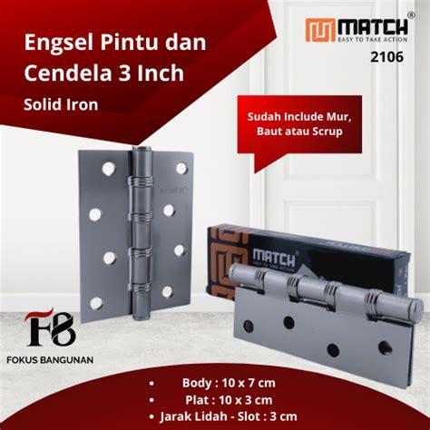 Jual Match Engsel Pintu Dan Jendela 4 Inch Tebal Full Set Murah