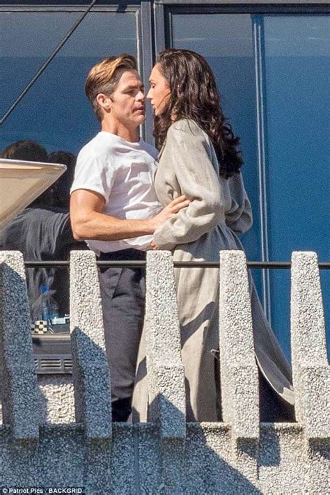 Gal Gadot Passionately Presses Against Chris Pine As They Film Intense
