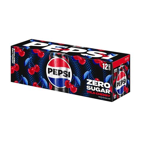 Buy Pepsi Cola Zero Sugar Wild Cherry Soda 12 Fl Oz Cans 12 Pk From