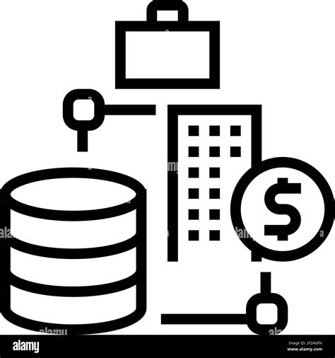 Business Digital Processing Line Icon Vector Illustration Stock Vector Image And Art Alamy
