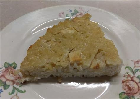 Рисова запіканка на молоці з яблуками