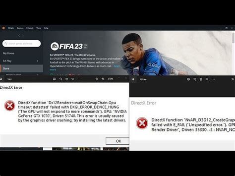 FIFA DirectX Function Dx Renderer NvAPI D D DXGI Device Hung Error How To Fix Possible
