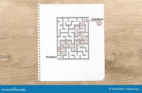 Problem Solving Maze Problem Solution Text Maze Solution Hand Drawn