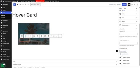 Create A Hover Card With GenerateBlocks The Admin Bar