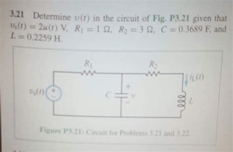 solved determine v t in the circuit of fig p3 21 given