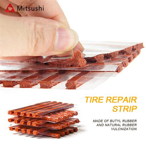 Mitsushi 12pcs Tubeless Tire Repair Kit Vulcanizing Strip Car Tire Repair Set Vulcanizing Strip