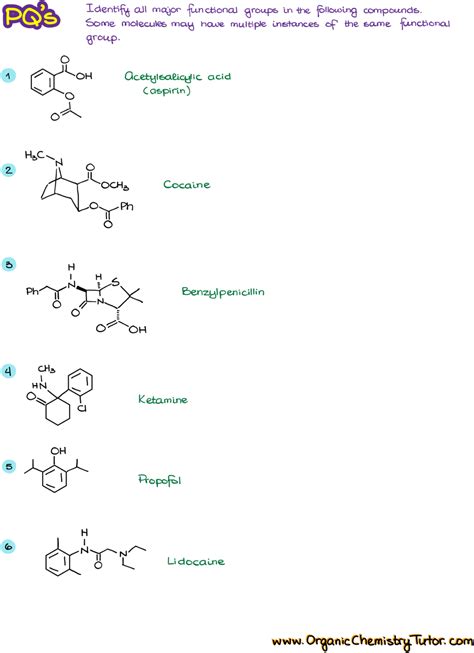 Functional Groups Workbook Organic Chemistry Tutor