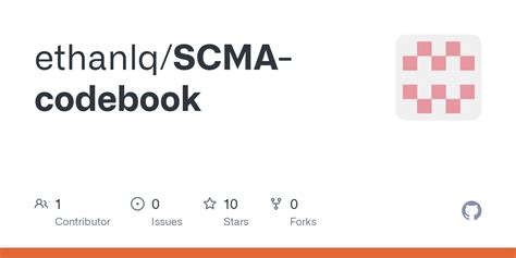 Github Ethanlq Scma Codebook