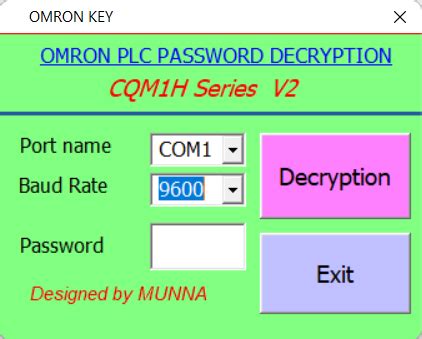 Omron CQM1H PLC Password Unlock Free Download PLC Unlock BD