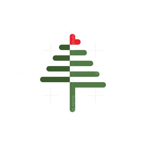 Love Heart Tree Logo Pine Tree Logo Tree Logos Heart Tree Christmas Tree Logo