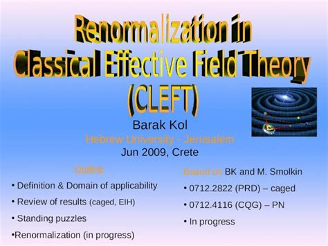 Ppt Renormalization In Classical Effective Field Theory Cleft Dokumen Tips