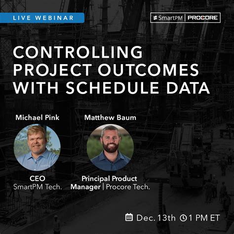 Controlling Project Outcomes With Schedule Data Smartpm Technologies