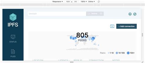 Peers Screen Improve Responsive Display · Issue 1609 · Ipfsipfs Webui · Github