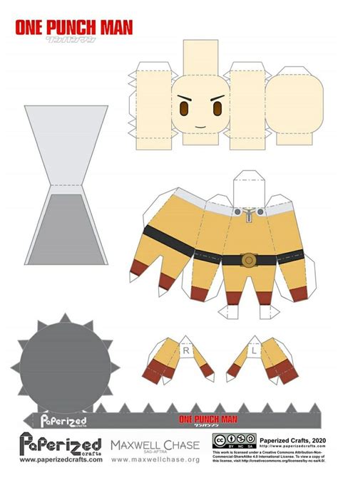 One Punch Man Chibi Saitama Papercraft Paperized Crafts Porn Sex Picture