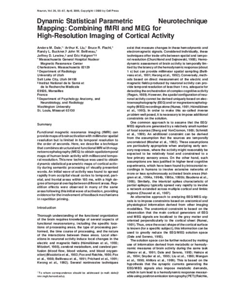 Pdf Fmri And Meg Integration For Cortical Mapping