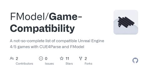 game compatibility readme md at master · fmodel game compatibility · github