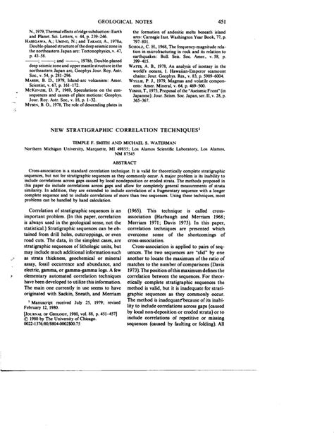 Pdf New Stratigraphic Correlation Techniques