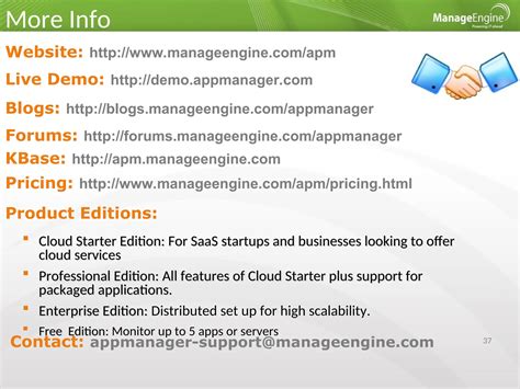 Manageengineappmanagerplusoverviewppt Cloud Computing Internet