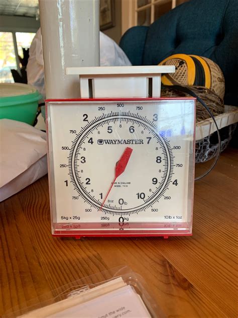Vintage Waymaster 10 Lb Kitchen Scale Red And White Made In England