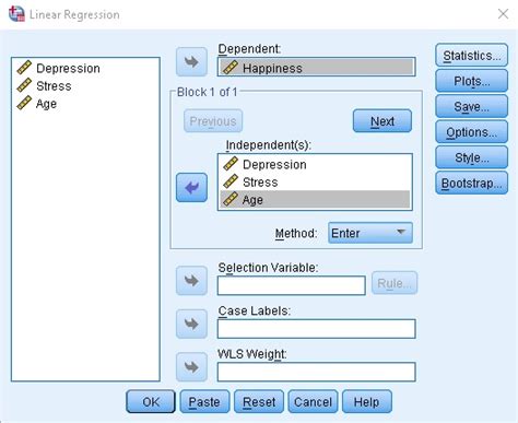 Reporting Multiple Regression Analysis In Spss
