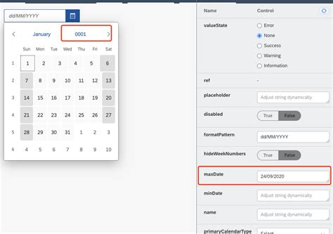 Datepicker Abnormal Display When Setting A Past Date To Maxdate · Issue 2246 · Sapui5