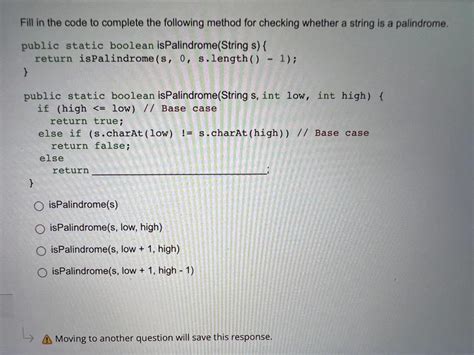 Solved Fill In The Code To Complete The Following Method For Chegg