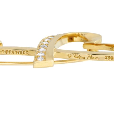 Tiffany And Co Paloma Picasso 18k Yellow Gold Diamond Heart Arrow Brooch Estate Luxe